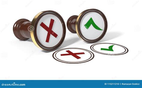 Concept For Approval And Rejection Selection 3d Rendering Stock Illustration Illustration Of