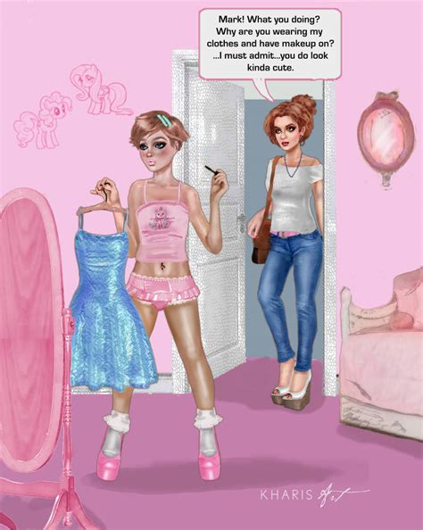 Michelle 1 Emerging Sissy Caught By Big Sister By Kharis Art On Deviantart