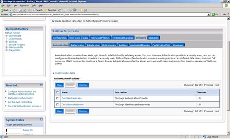 Configuring Active Directory Authenticator With Weblogic Server