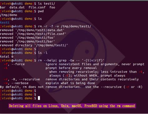 Unix Linux Delete All Files Using Rm Command Nixcraft