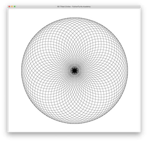 60 Tilted Circles Learn Python