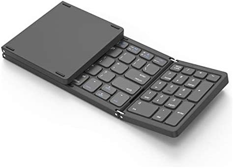 Foldable Bluetooth Keyboard Folding Wireless Portable Keyboard With Numeric Keypad USB C