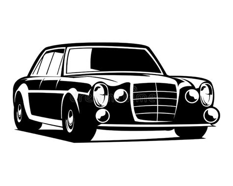 Premium Classic Chevy Car Isolated Side View Red Sky Background Stock Vector Illustration Of