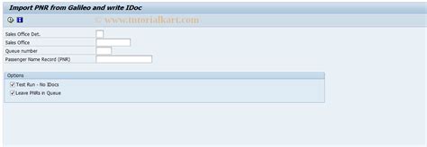 GALILEO SYNCH SAP Tcode Synchronization Of Galileo PNRs Transaction Code