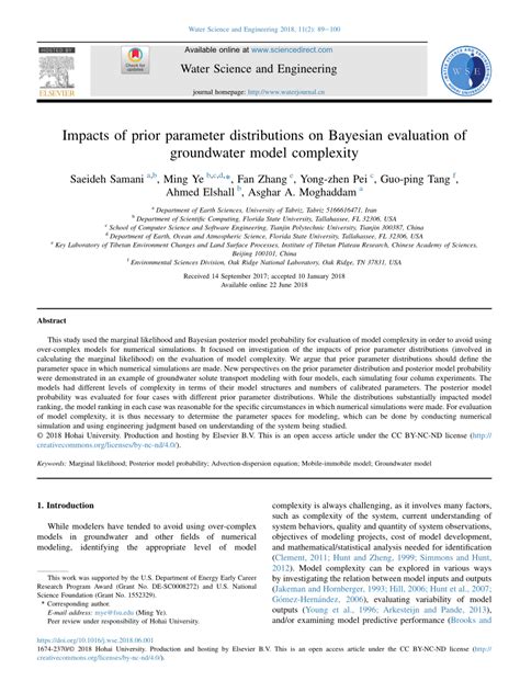 Pdf Impacts Of Prior Parameter Distributions On Bayesian Evaluation
