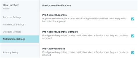 opt in to pre approval email notifications chrome river help center