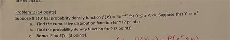 Solved Suppose That X Has Probability Density Function Chegg
