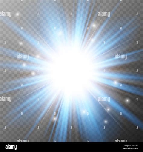 Glow Light Effect Explosion Glitter Spark Sun Flash Vector Illustration Stock Vector Image