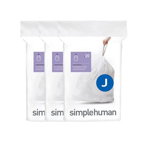 Simplehuman Code J Custom Fit 30 45l Bin Liners 60 Liners Ntuc