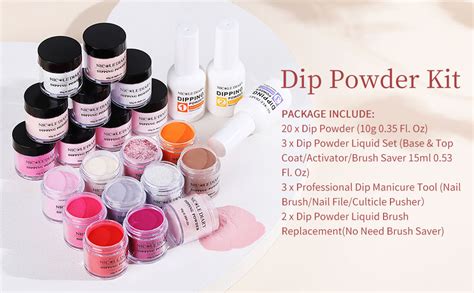 Nicole Diary 28pcs Dip Powder Nail Kit 20 Colors Dipping Powder Set