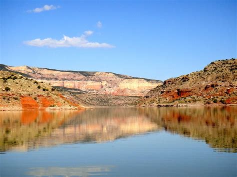 Abiquiús Glassy Lake In The Desert