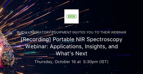 Recording Portable Nir Spectroscopy Webinar Applications Insights