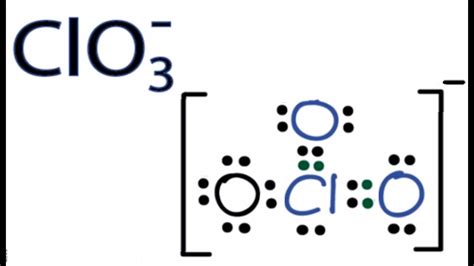 Clo3 Lewis Structure How To Draw The Lewis Structure For Clo3 Chlorate Ion Youtube