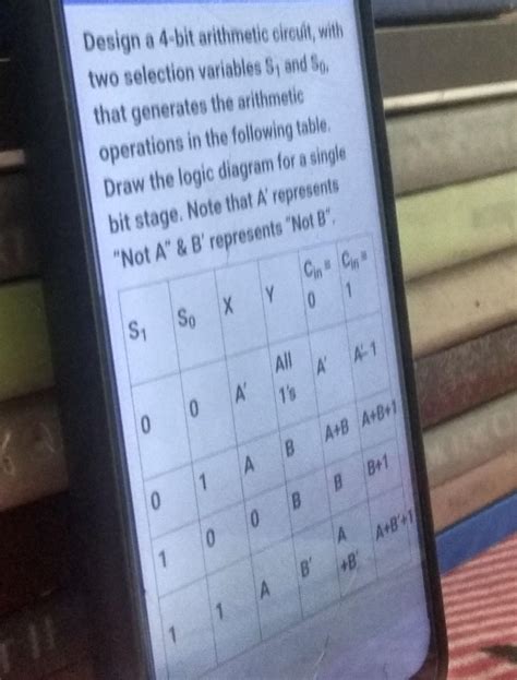solved design a 4 bit arithmetic circult with two