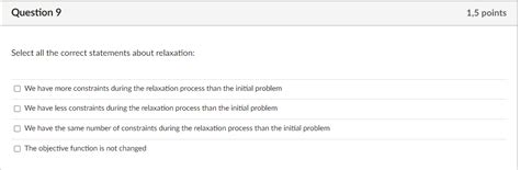 solved select all the correct statements about relaxation