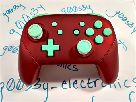 New Nintendo Switch Custom Metallic Red Pro Controller Etsy
