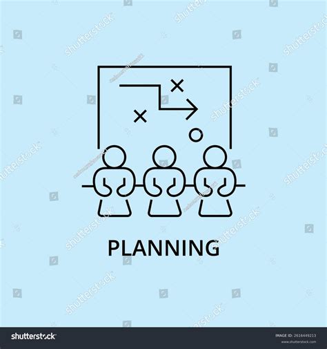 Team Planning Icon Strategic Collaboration Brainstorming Stock Vector Royalty Free 2616449213