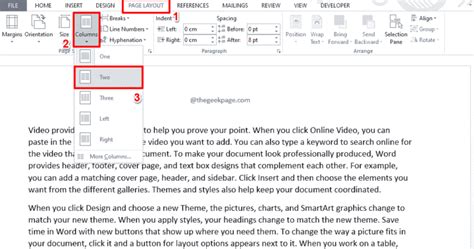 How To Divide A Page Into Multiple Columns In MS Word