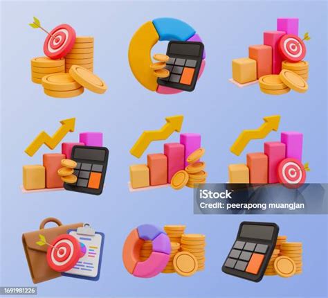 3d 최소 목표 달성 개념입니다 임무 완료 비즈니스 아이콘 집합입니다 3d 그림입니다 0명에 대한 스톡 사진 및 기타 이미지 Istock