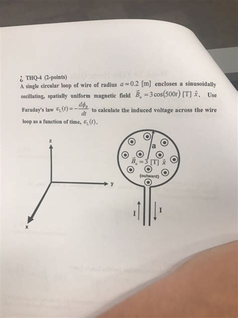 solved ¿ thq 4 2 points a single circular loop of wire of