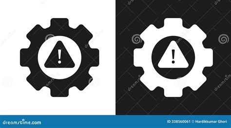 Technical Warning Icon Set System Failure Error Vector Symbol