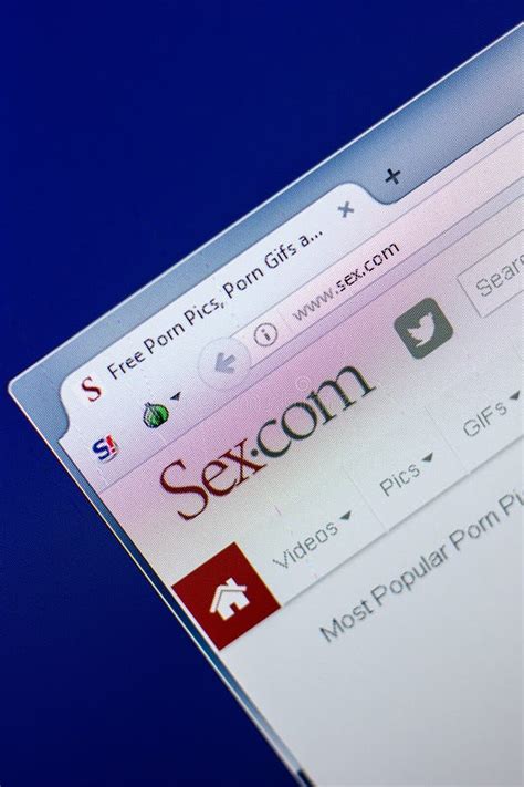 Ryazan Russia April 29 2018 Homepage Of Sex Website On The Display Of PC Sex Com
