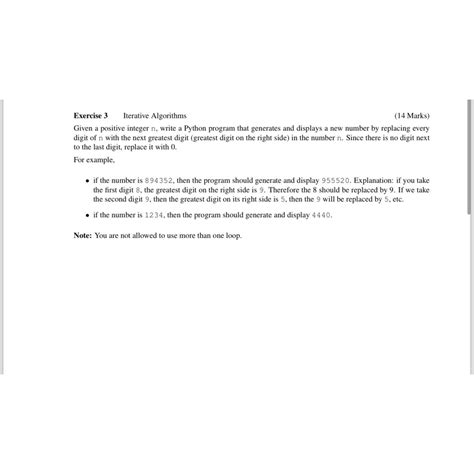 Solved Exercise 3 ﻿iterative Algorithms14 ﻿marksgiven A