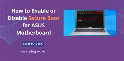 How To Enable Or Disable Secure Boot For ASUS Motherboard