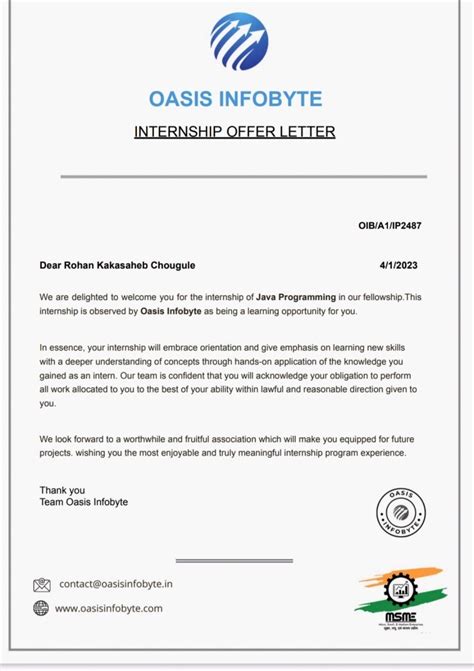 Rohan Chougule On Linkedin Oasisinfobyte Javaprogramming Internship