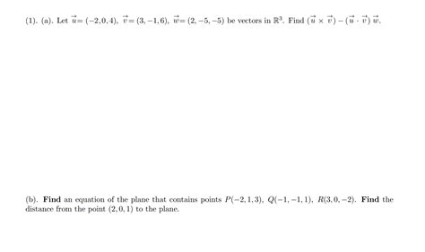 Solved 1 A Let ú 2 0 4 ū 3 1 6 ū 2 5