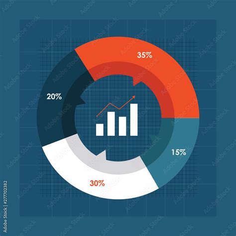 Business Pie Chart Design Template For Creating Infographics Stock