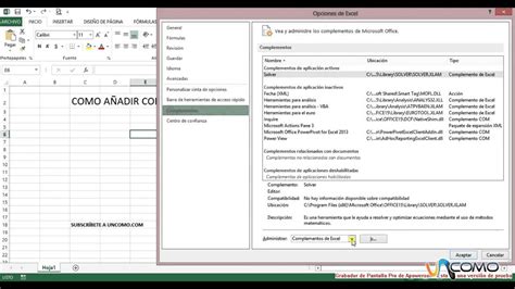 Cómo Habilitar La Pestaña Complementos En Excel 2013 Recursos Excel