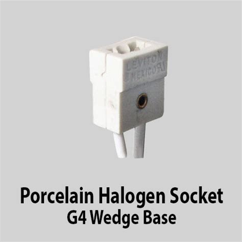 Porcelain Halogen Socket G4 Wedge Base America Light