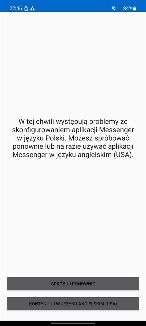 Rozwiązano Błąd Języka W Aplikacji Messenger Samsung Community