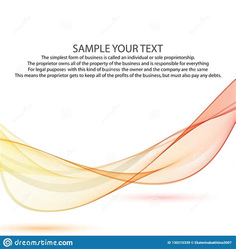 Abstract Vector Background With Orange Smooth Color Wave Color Wavy Lines Eps 10 Stock Vector