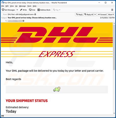 Dhl A Parcel Was Sent To You Email Scam Removal And Recovery Steps Updated