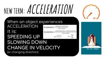 Acceleration Physics Science Mega Lesson Slides GoogleSlides
