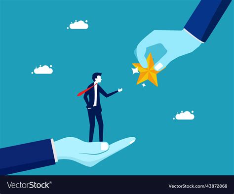 Give A Star Motivate Employees To Succeed Vector Image