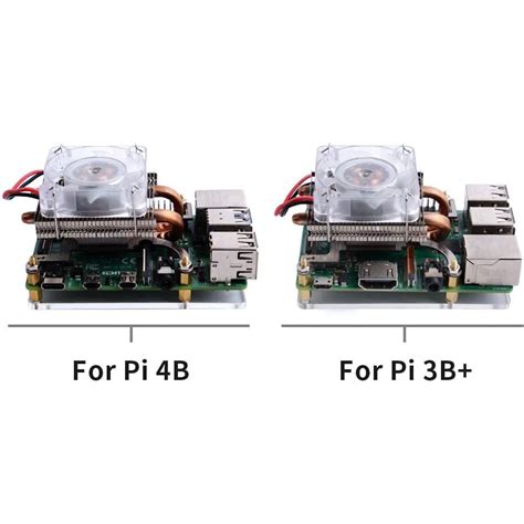 Geeekpi Raspberry Pi 4 Fan Raspberry Pi Low Profile Cpu Cooler Com Rgb Cooling Fan E Raspberry