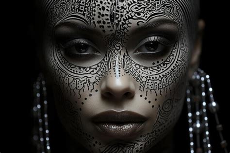 Premium Photo Ethnic Design With Dots