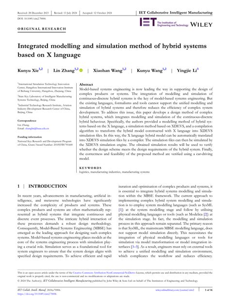 Pdf Integrated Modelling And Simulation Method Of Hybrid Systems