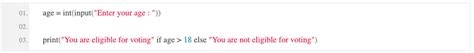 Python Tutorial To Check If A User Is Eligible For Voting Or Not