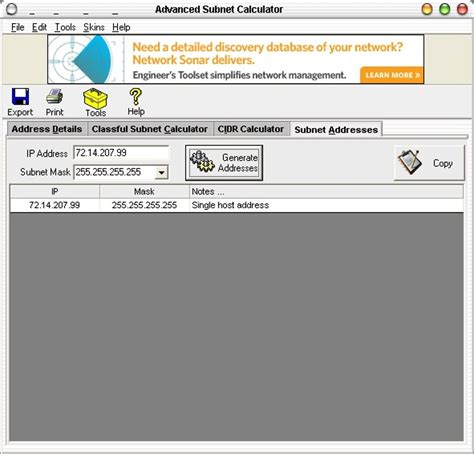 Advanced Subnet Calculator Download