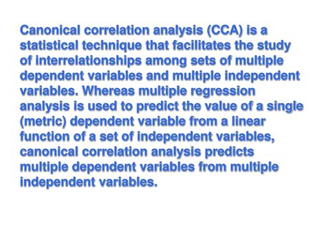 Ppt Canonical Correlation Analysis Powerpoint Presentation Free