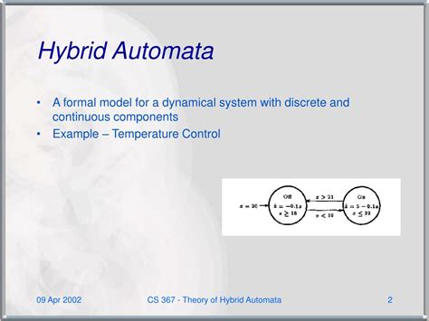 Ppt Theory Of Hybrid Automata Powerpoint Presentation Free Download
