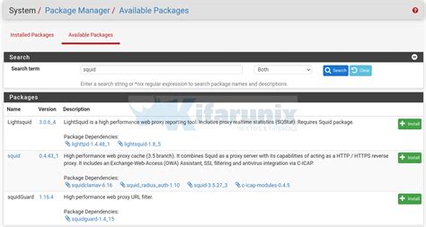 Install And Setup Squid Proxy On Pfsense