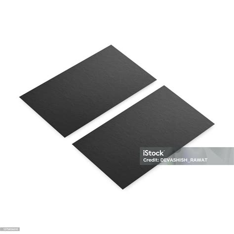 격리 된 흰색 배경에 검은 질감 명함 모형 템플릿 3d 일러스트 0명에 대한 스톡 사진 및 기타 이미지 0명 3차원 형태 검은색 Istock