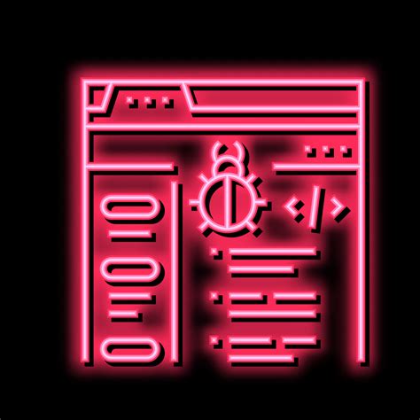 Virus Coding Development Neon Glow Icon Illustration 20595839 Vector Art At Vecteezy