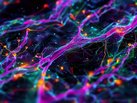 7 Detailed Image Of Nerve Signal Transmission In The Brain Showing Synaptic Activity And Neuron