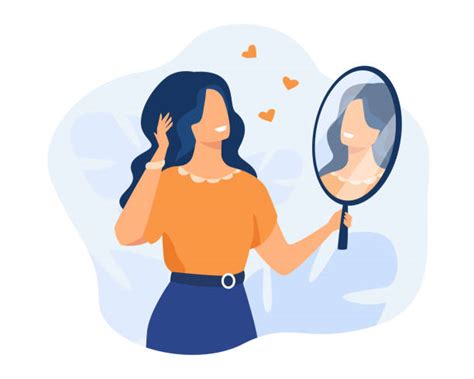 Woman Looking In Mirror Illustrations Royalty Free Vector Graphics